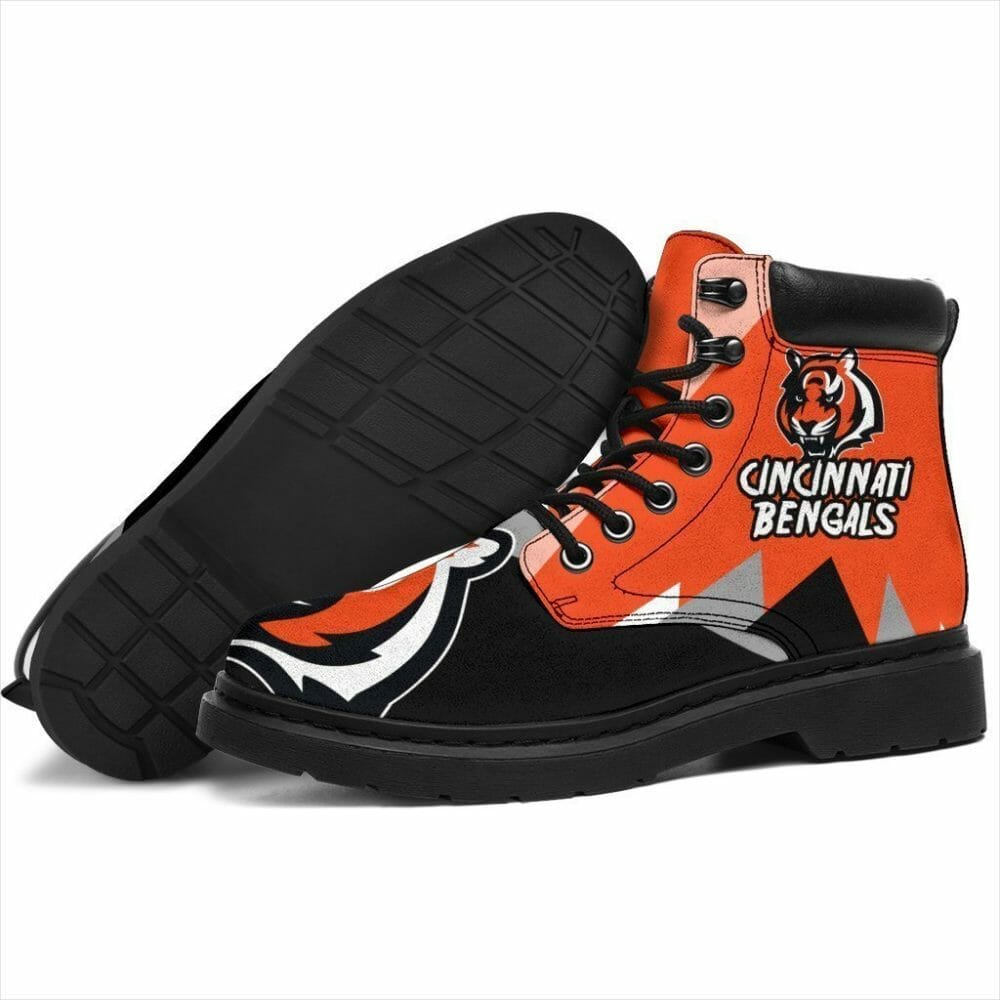 Cincinnati Bengals Vegan Leather Custom Boot Shoes V01 - Tana Elegant