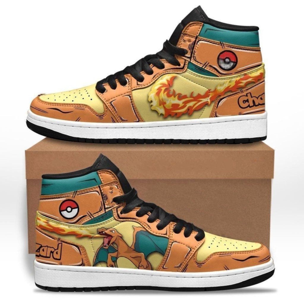 Charizard Shoes Custom Pokemon Shoes Air Jordan 1 V07 - Tana Elegant