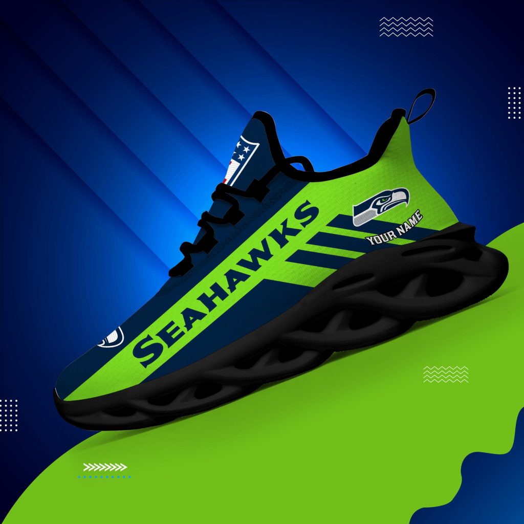 Seattle Seahawks Custom Name Max Soul Shoes V04 On Sale - Tana Elegant
